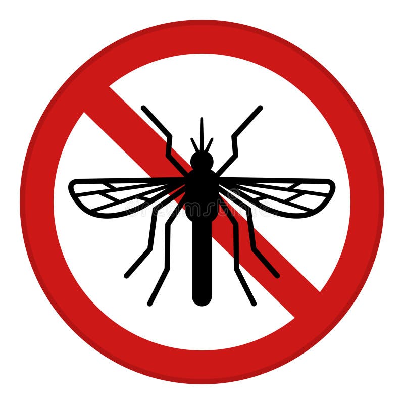 Red Sign No Mosquito. stock vector. Illustration of disease - 339853974
