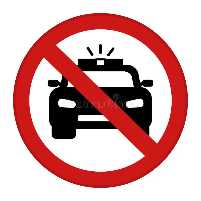 Red Sign No Police. stock vector. Illustration of sign - 336895037