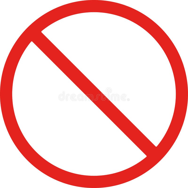 Red sign not allowed stock illustration. Illustration of protection ...