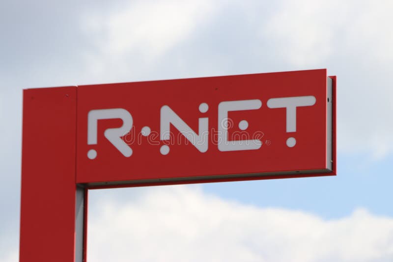 Red Sign of the R-NET Transport System at the Trainstation of Gouda ...