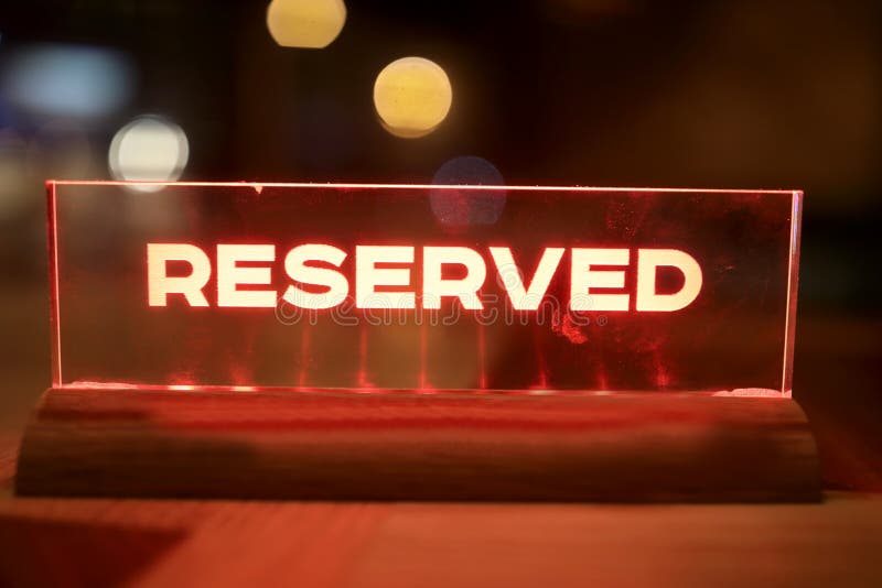Red sign reserved stock image. Image of cafe, interface - 142227827