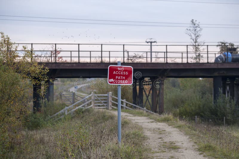 No Access Path Closed stock image. Image of countryside - 200629143