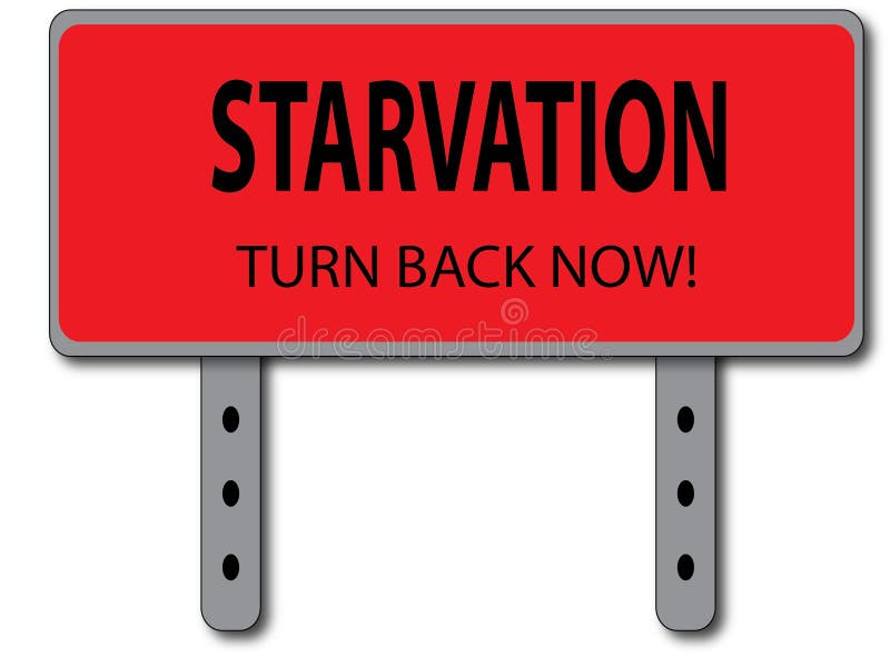 Starvation Sign Concept stock illustration. Illustration of food - 29777450