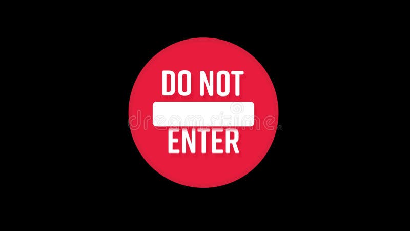 Red Sign and Text Do Not Enter Traffic Prohibition Sign Concept Stock ...
