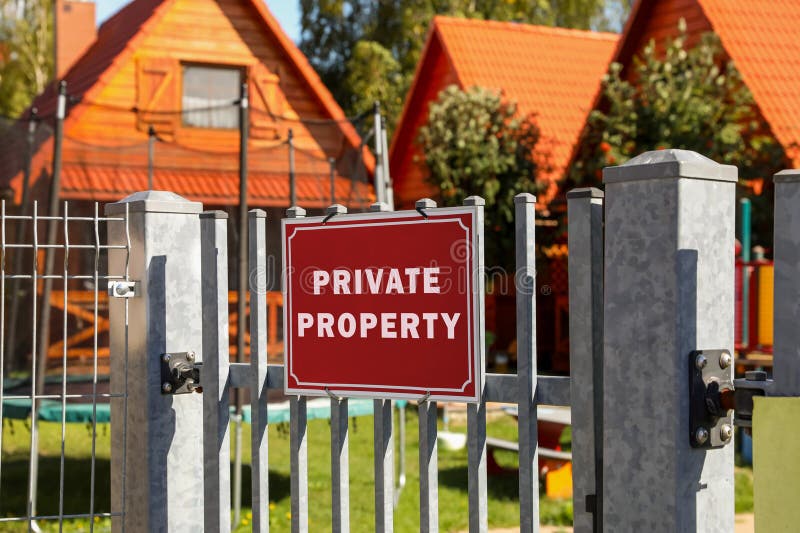 Red Sign with Text Private Property on Fence Stock Image - Image of ... Red Sign with Text Private Property on Fence Stock Image - Image of ...