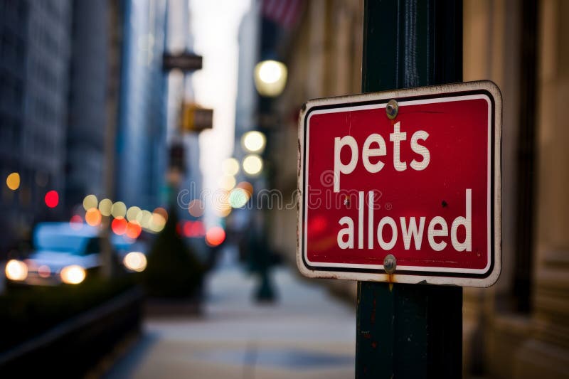 Pets Allowed in the City stock illustration. Illustration of background ...