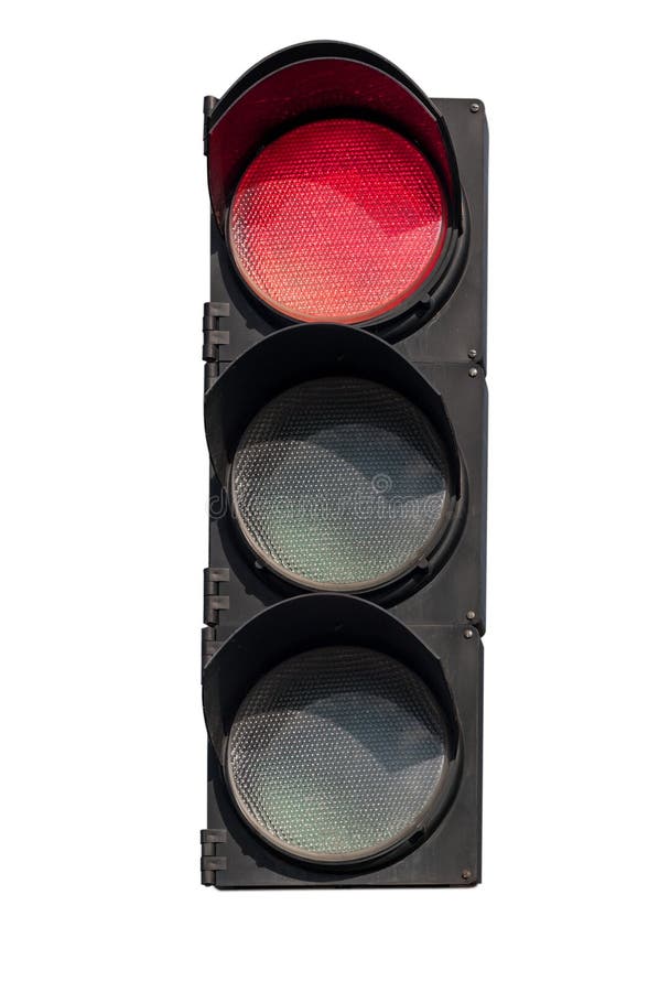 Red Signal of the Traffic Light Stock Image - Image of pedestrian ...
