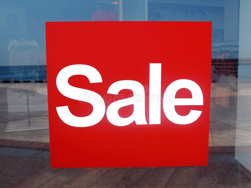 Red signboard sale stock photo. Image of contemporary - 26364682