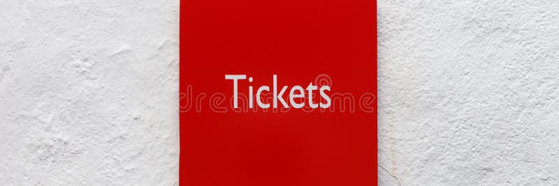 Red Signboard with the Word Tickets Stock Image - Image of sell, symbol ...