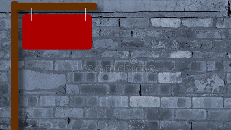 Red Signpost on Gray Brick Background Concept Stock Image - Image of ...