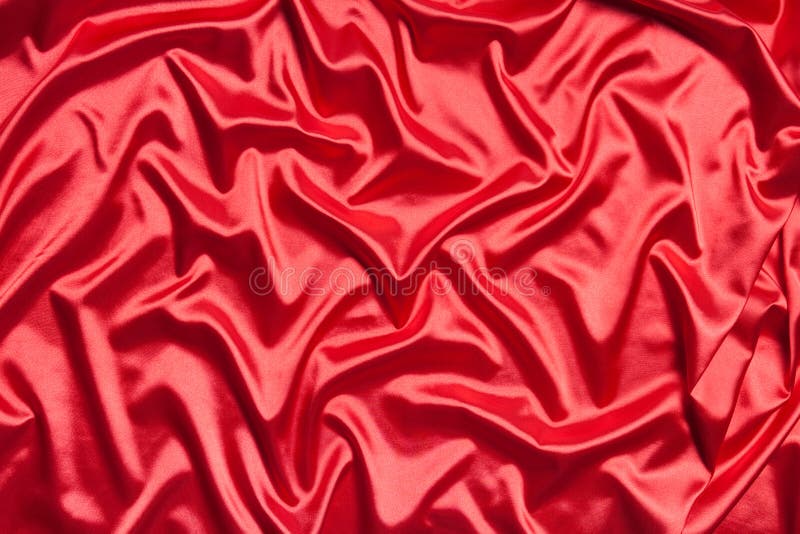 Red Silk Fabric Over White Background Stock Image - Image of satin ...