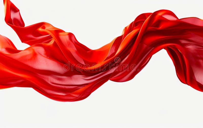 A Red Silk Cloth is Blowing in the Wind Stock Photo - Image of curtain ...
