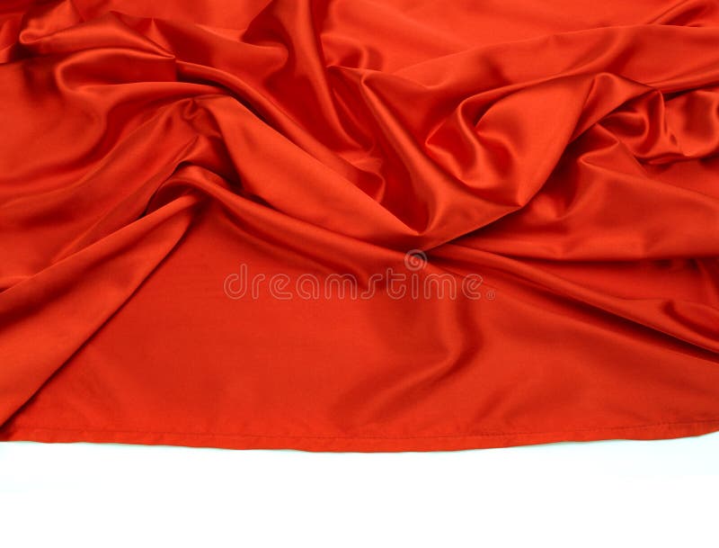 Orange-red satin fabric stock image. Image of curtain - 11348455