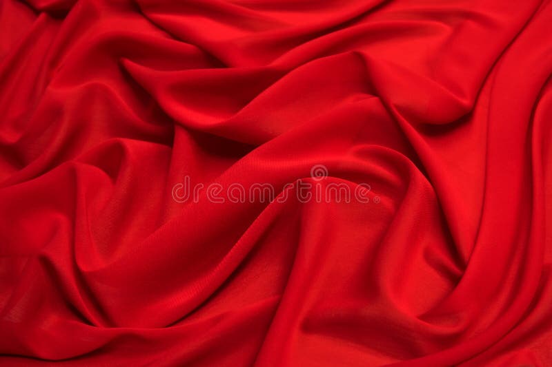 Red Silk Fabric Cloth Waves Background Texture Stock Photo - Image of ...