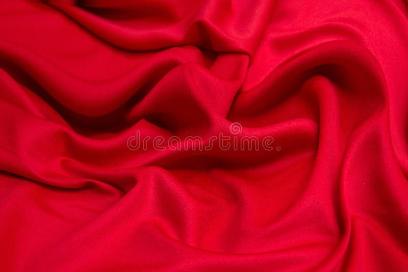 Red Silk Fabric Cloth Waves Background Texture Stock Image - Image of ...