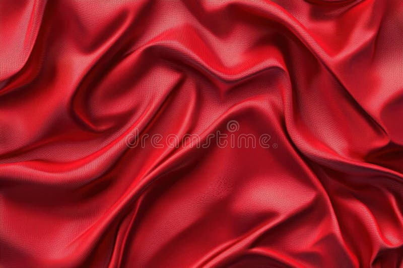 Red Silk Fabric Drapes and Flows Gracefully Stock Illustration ...