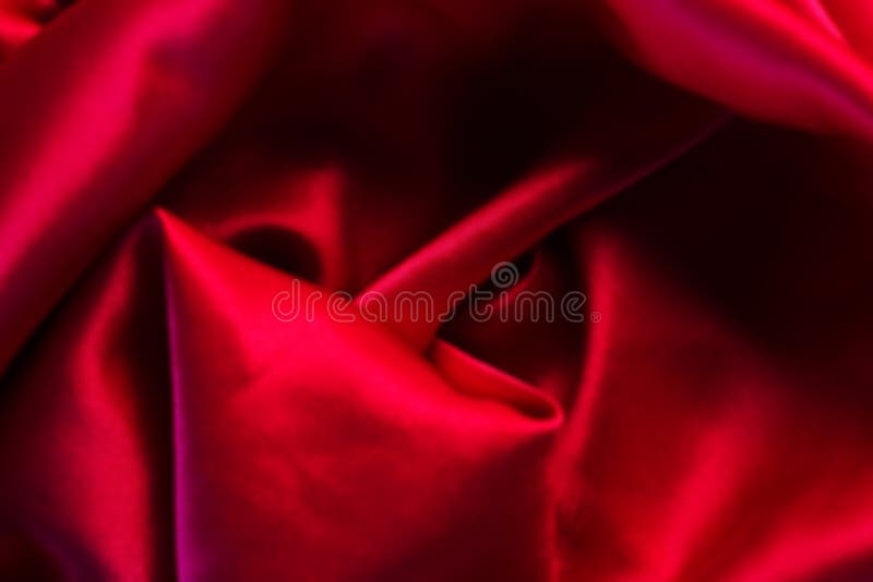 Red Silk Fabric Lined with Waves. Stock Image - Image of soft, stylish ...