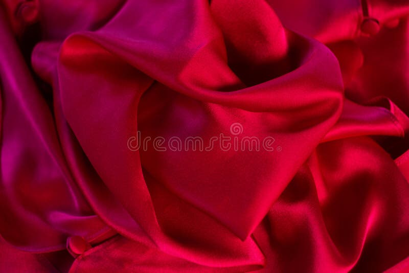 Red Silk Fabric Lined with Waves. Stock Photo - Image of tender ...
