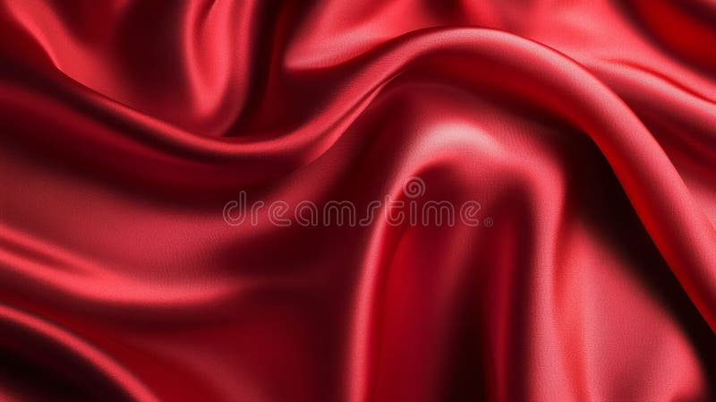 Red Silk Fabric Texture Close-up Stock Image - Image of feminine ...