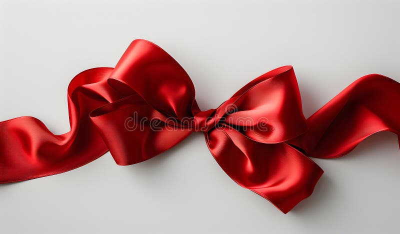 Red silk ribbon in a bow stock photo. Image of greeting - 321692516