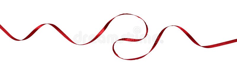 Red silk ribbon curl stock image. Image of white, decoration - 82297129