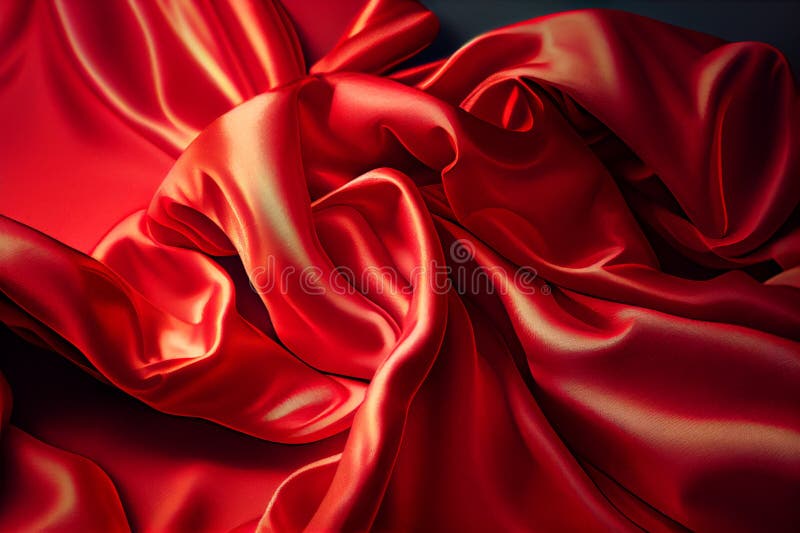 Red Silk Satin Waves Background Stock Photo - Image of clothing, liquid ...