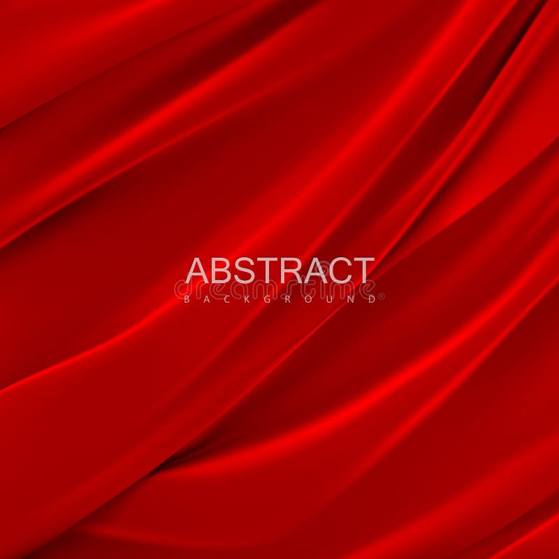 Red Silky Fabric. Abstract Background. Stock Vector - Illustration of ...