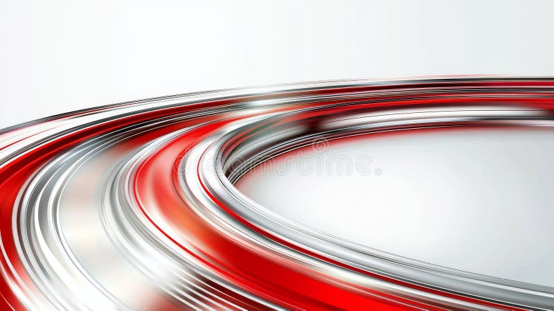 Red and Silver Abstract Business Background with Shiny Metal Waves ...