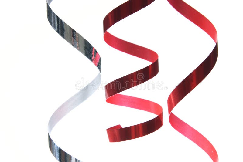 Red and silver ribbons stock photo. Image of holiday - 12268070