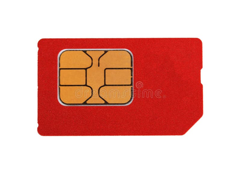Red sim card stock image. Image of operator, identity - 36944565