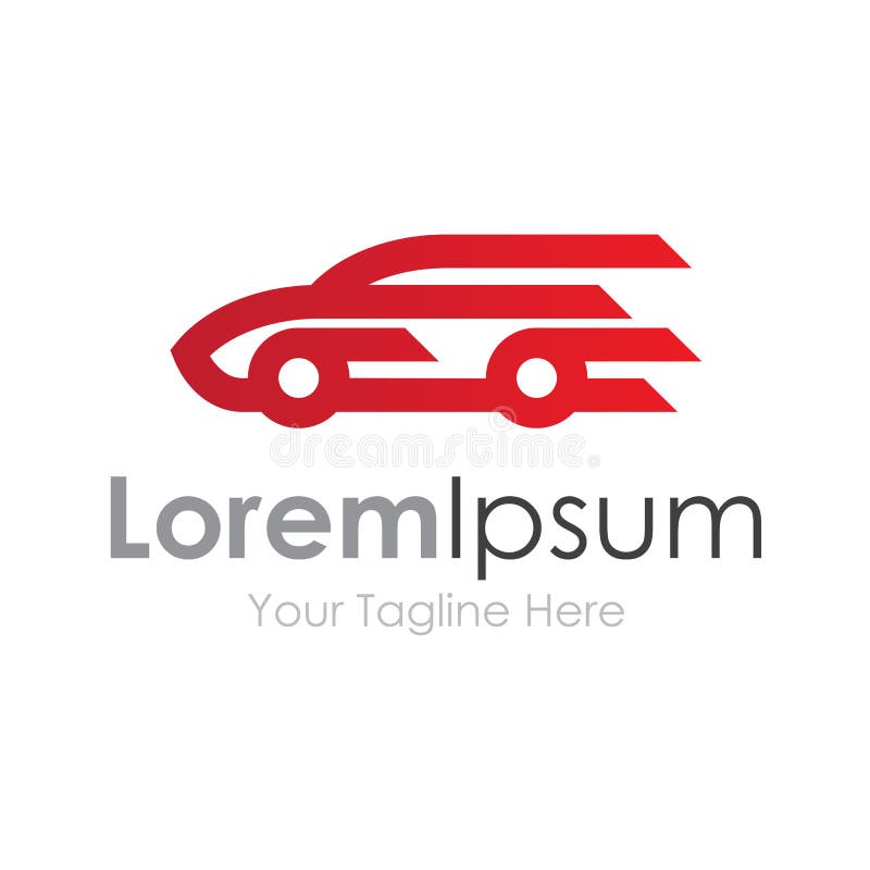 Red Simple Elegant Speeding Car Lines Graphic Design Logo Icon Stock ...