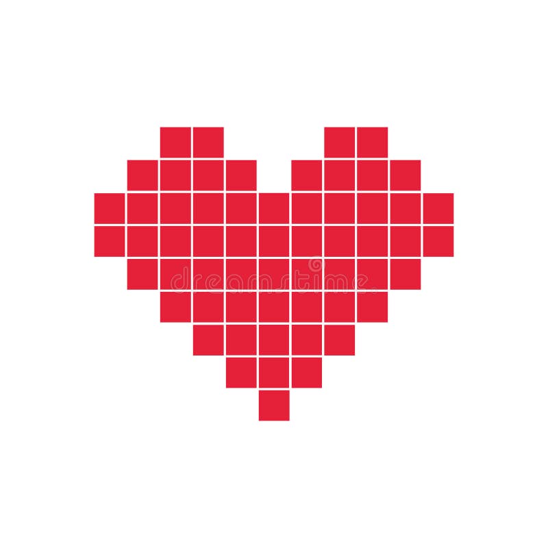 Red Simple Heart from Mosaic Pixel Square Vector Parts Stock Vector ... Red Simple Heart from Mosaic Pixel Square Vector Parts Stock Vector ...