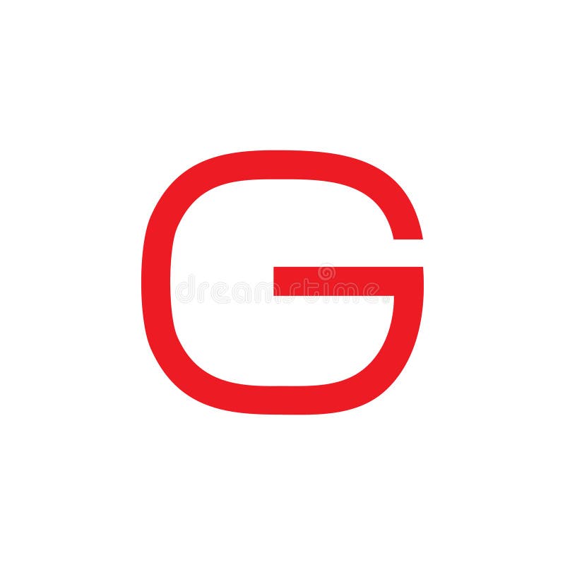 Red Simple Letter G Logo Vector Stock Illustration - Illustration of ...