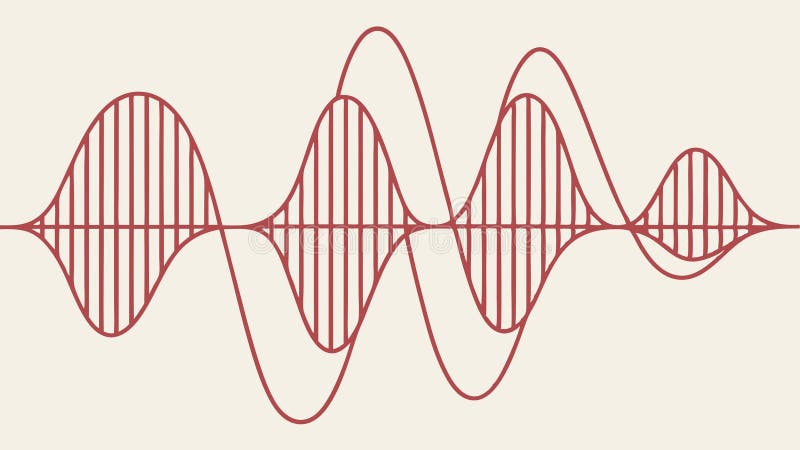 Red Sine Wave or Frequency Graph Vector Graphic, Vector Design Generative AI Stock Vector ...