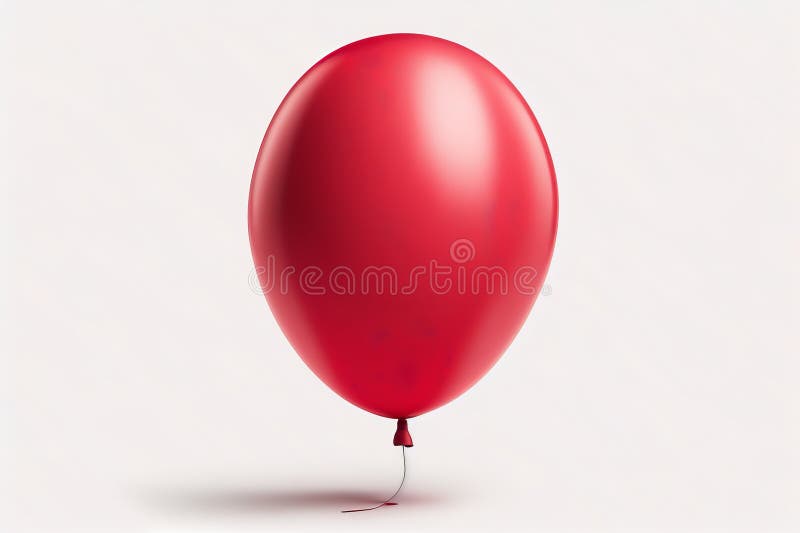 Red Single Balloon. Generative Ai Stock Image - Image of single ...