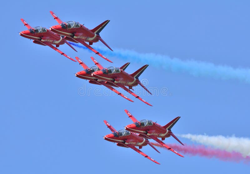 Red Six in close formation editorial image. Image of british - 35386745
