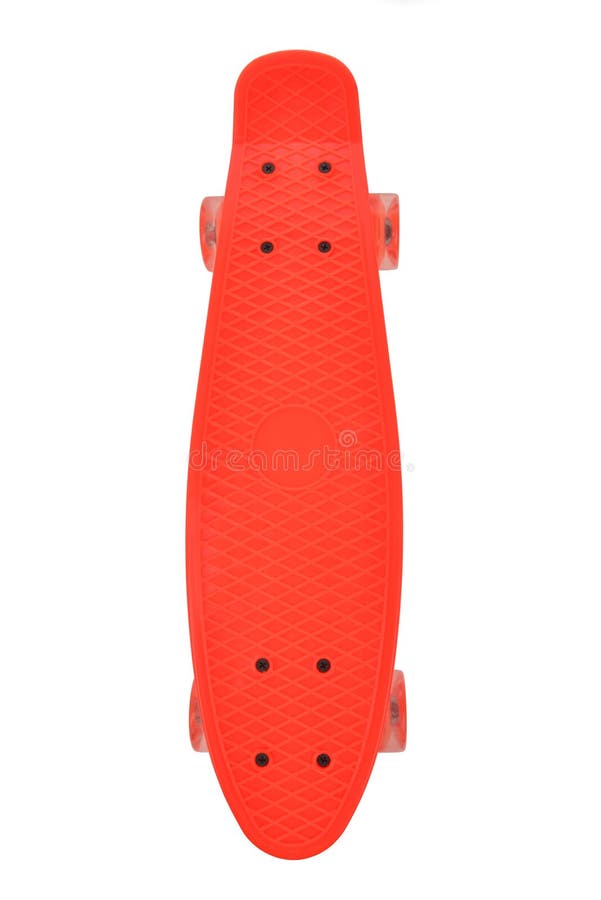 Red Skateboard Deck on White Background Stock Image - Image of skating ...