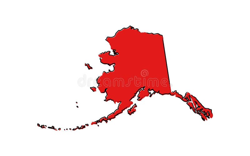 State of Alaska stock vector. Illustration of border, geographical ...