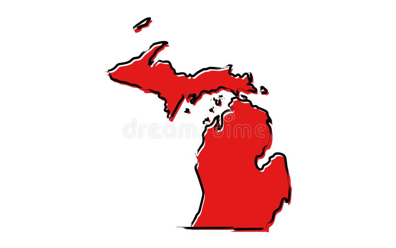 Michigan Map Art Stock Illustrations – 2,034 Michigan Map Art Stock ...