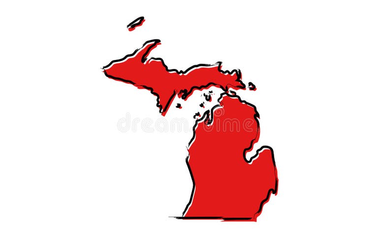 Michigan Map Art Stock Illustrations – 2,086 Michigan Map Art Stock ...