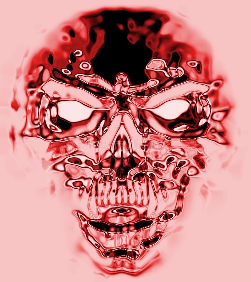 Red skull from hell stock illustration. Illustration of death - 1142875