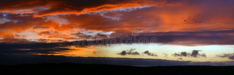 Red sky stock image. Image of orange, landscape, gold - 2651225