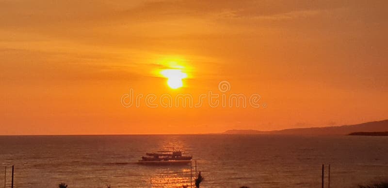 Red sky at the beach stock image. Image of vallarta - 175850853