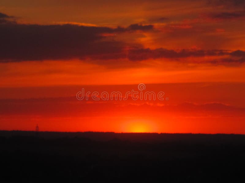 Red Sky at Night stock photo. Image of clouds, night - 153311566