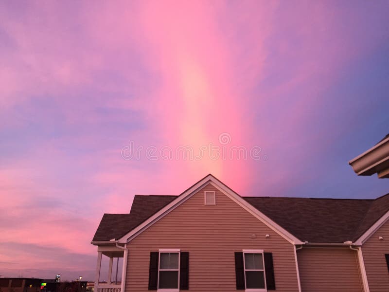 Red Sky at Night, Shepherds Delight in Ohio Stock Image - Image of ...