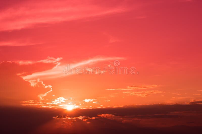 Red sky of sunrise. stock image. Image of rural, magnificent - 97135135