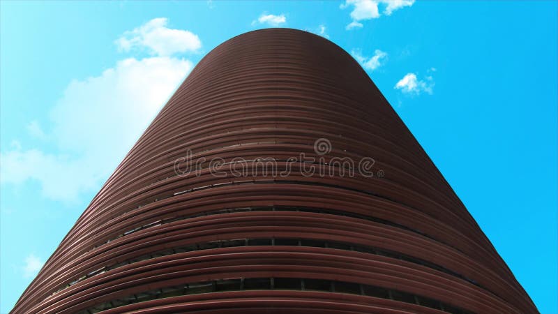 Red Skyscraper Modern Architecture and Office Building Stock Video ...