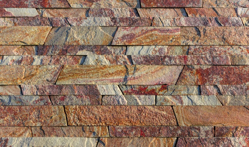 Red Slate Stone Wall Background Texture Stock Photo - Image of city ...