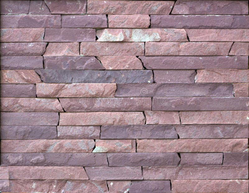Red Slate Stone Wall Background Texture Stock Image - Image of builder ...