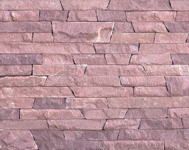 Red Slate Stone Wall Background Texture Stock Image - Image of ...